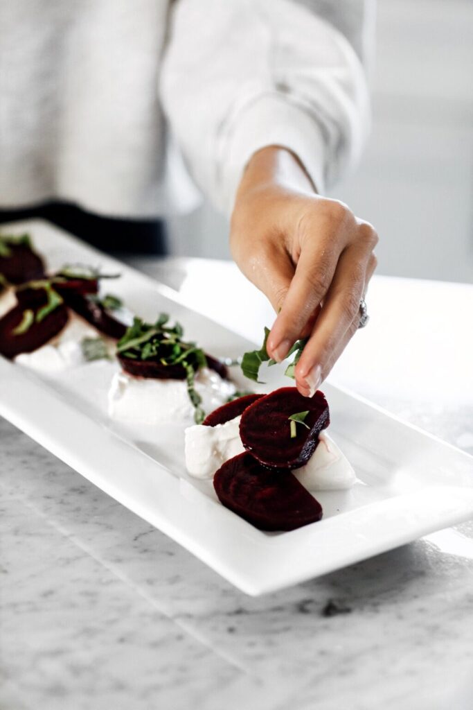 Burrata, Beet, & Basil Salad - takes 5 minutes to prepare!