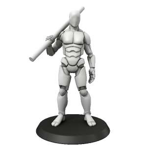 Pose Over Shoulder Weapon - made with Hero Forge