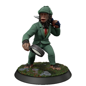 Detective Chimp - made with Hero Forge