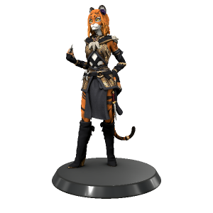 female furry base plantigrade - made with Hero Forge