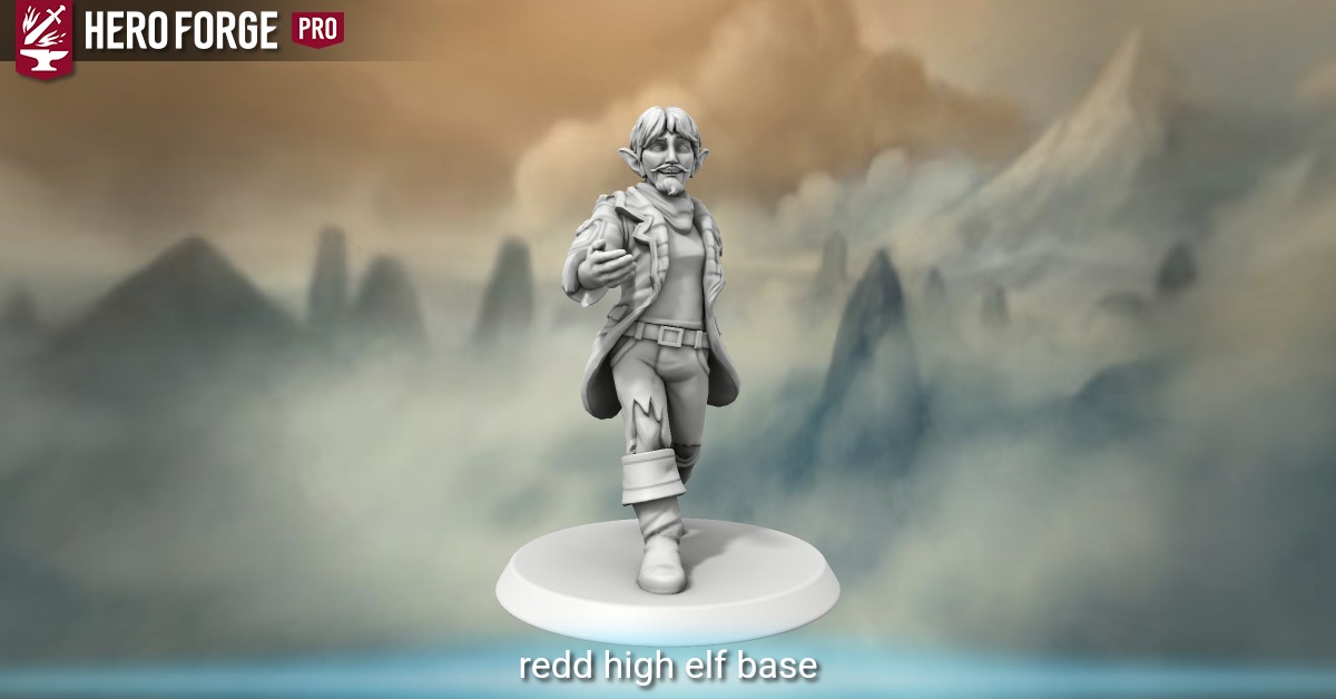 redd high elf base - made with Hero Forge