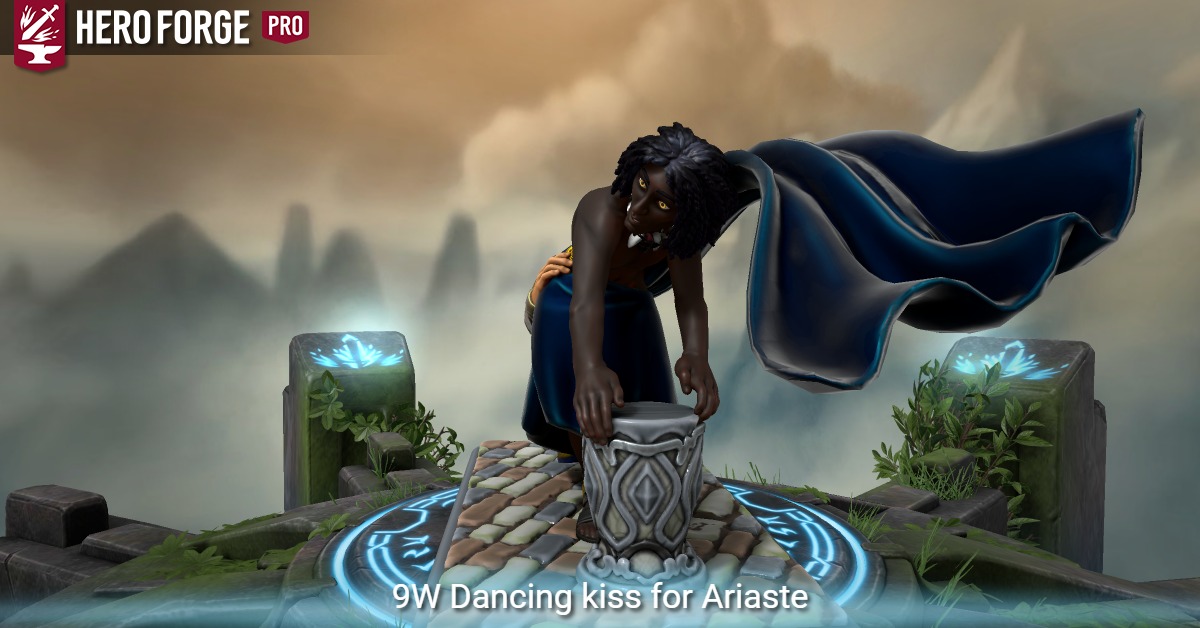 9W Dancing kiss for Ariaste - made with Hero Forge