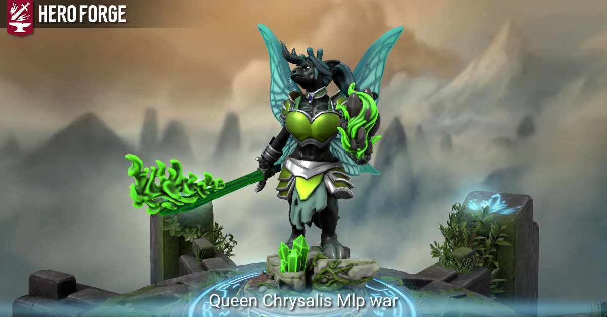 MLP Queen Chrysalis Mlp war - made with Hero Forge