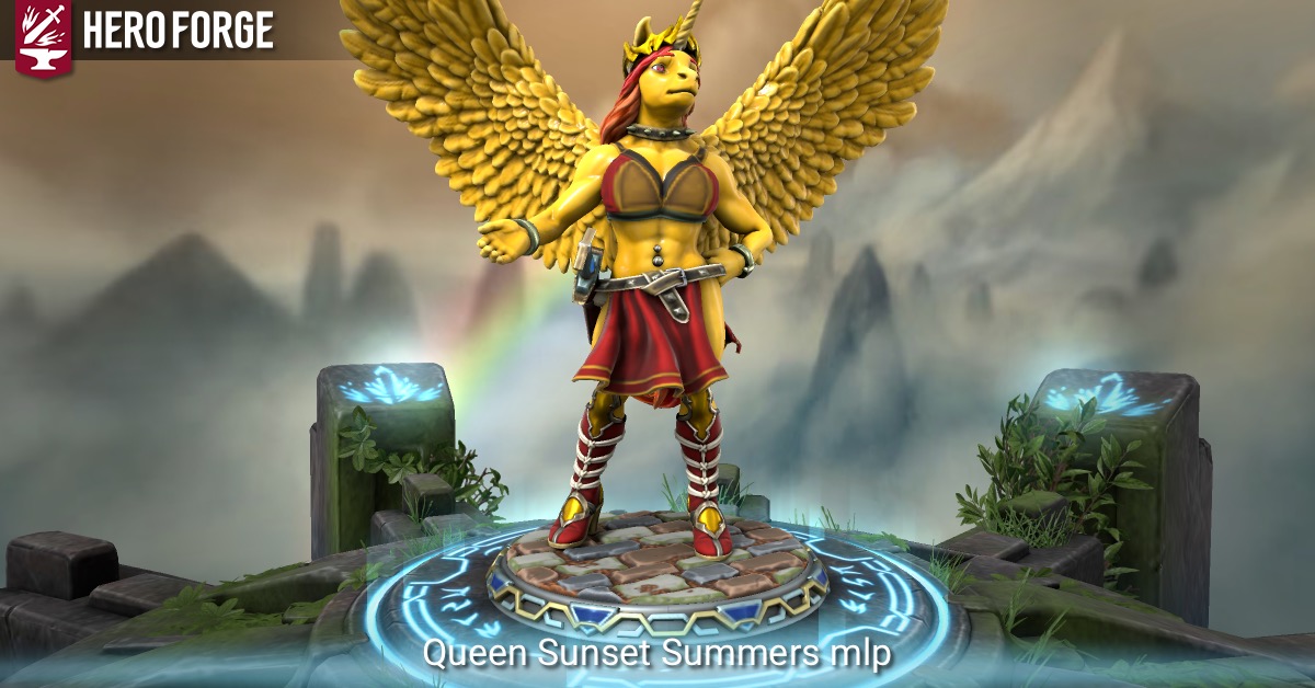 MLP Queen Sunset Summers - made with Hero Forge