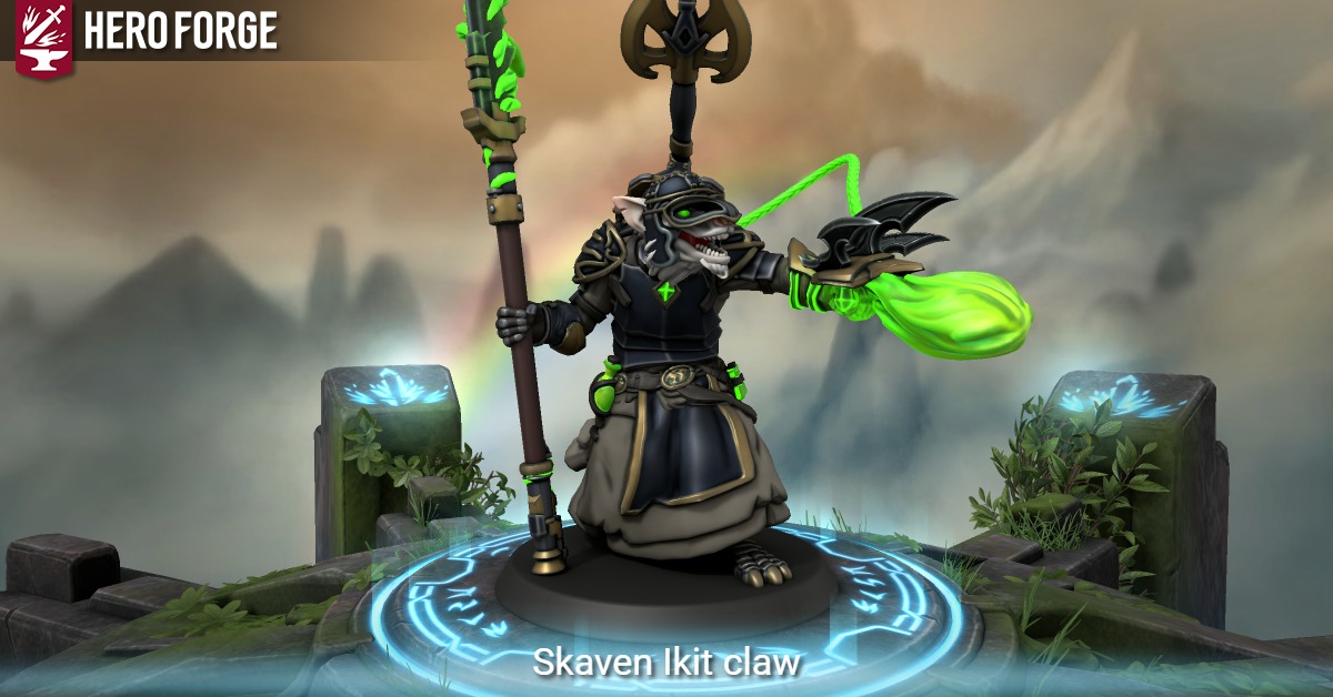 Skaven Ikit claw - made with Hero Forge