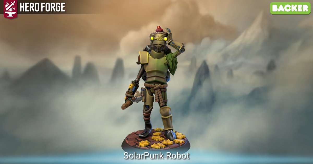 SolarPunk Robot - made with Hero Forge