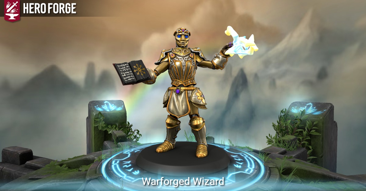 Warforged Wizard - made with Hero Forge