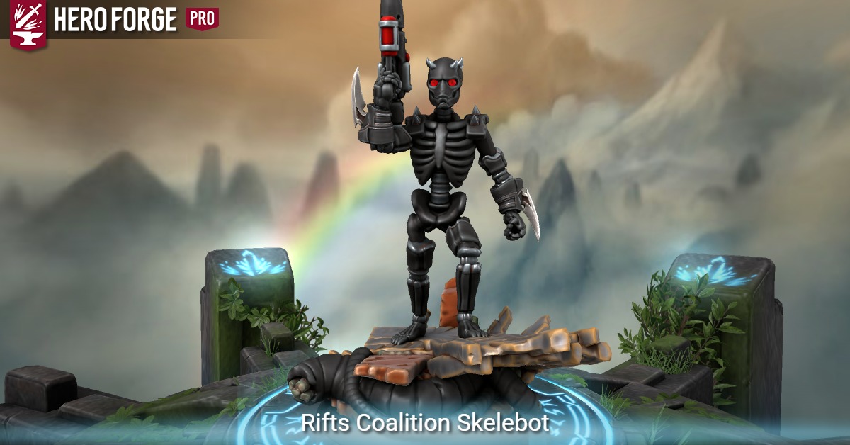 Rifts Coalition Skelebot - made with Hero Forge