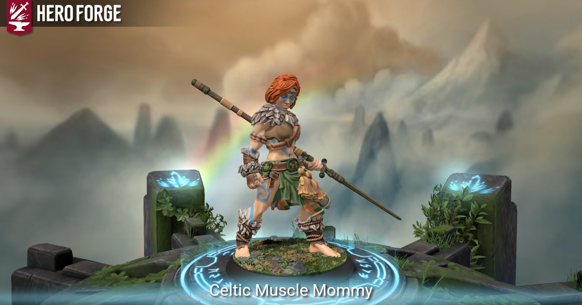 Celtic Muscle Mommy - made with Hero Forge