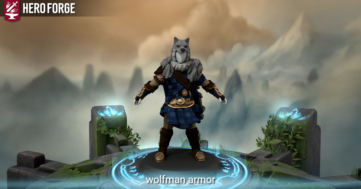 wolfman armor - made with Hero Forge