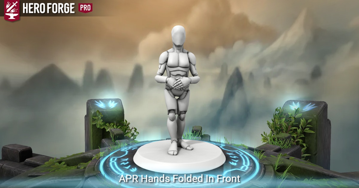 APR Hands Folded In Front - made with Hero Forge