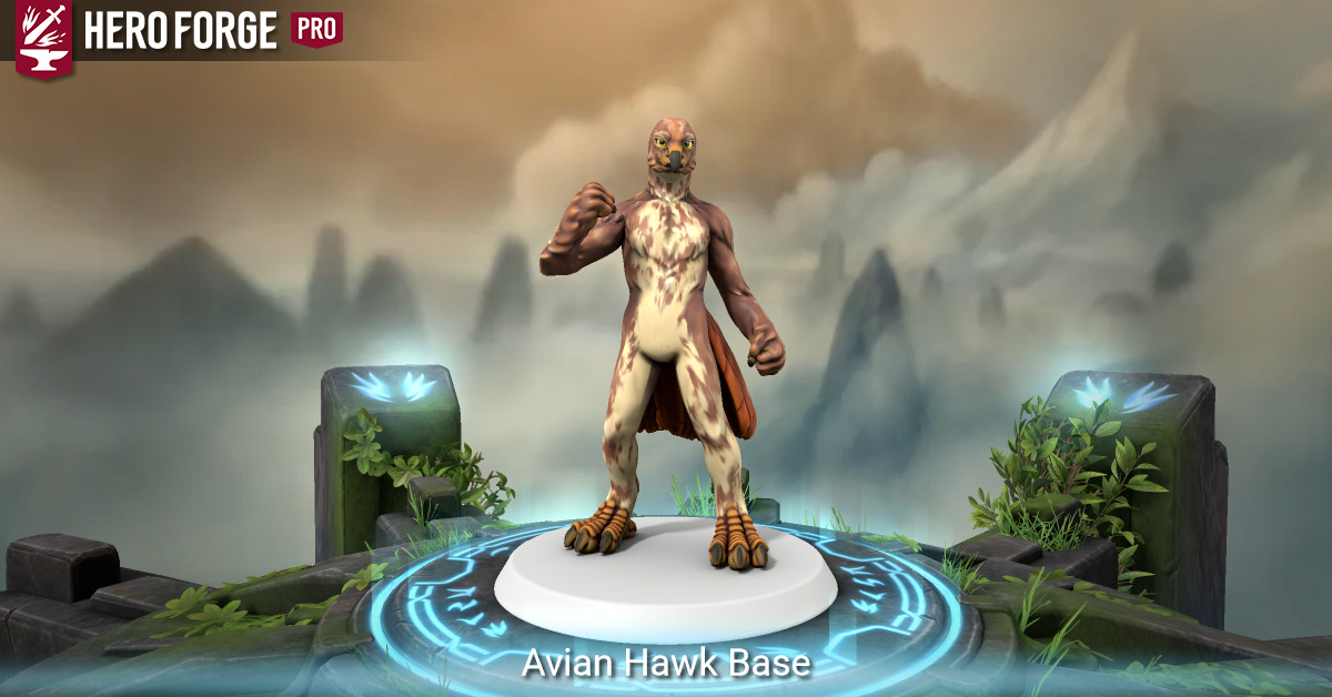 Avian Hawk Base - made with Hero Forge