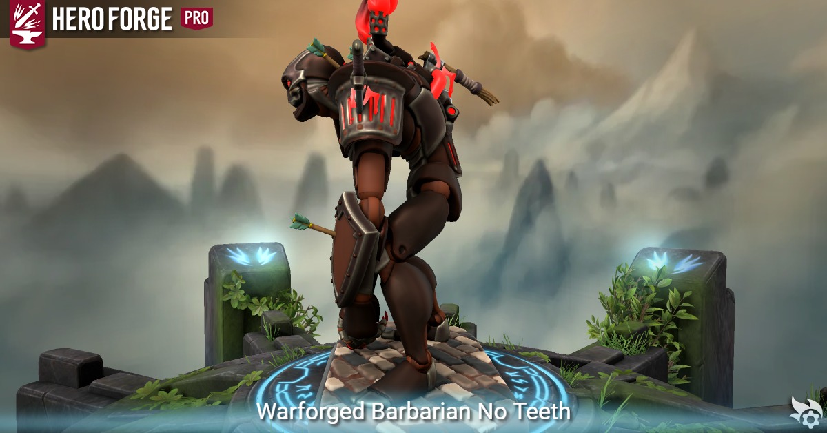 Warforged Barbarian No Teeth - made with Hero Forge