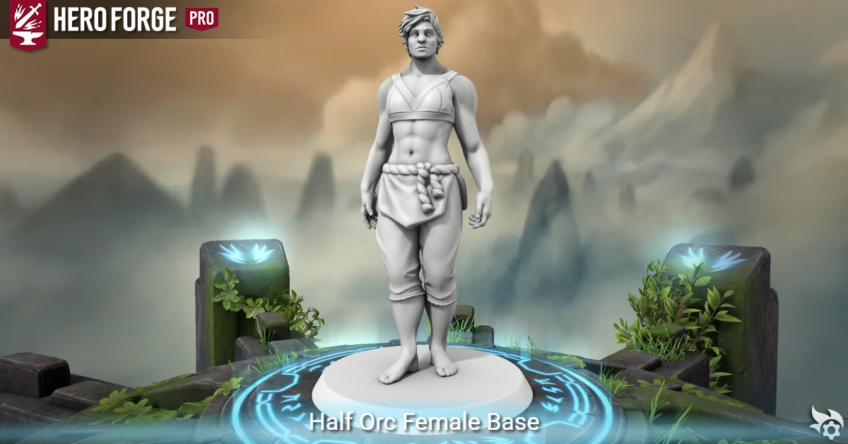 Half Orc Female Base - made with Hero Forge