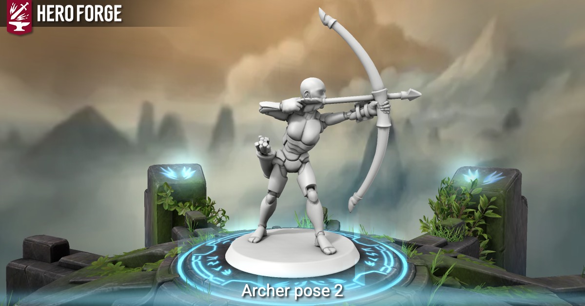 Archer pose 2 - made with Hero Forge