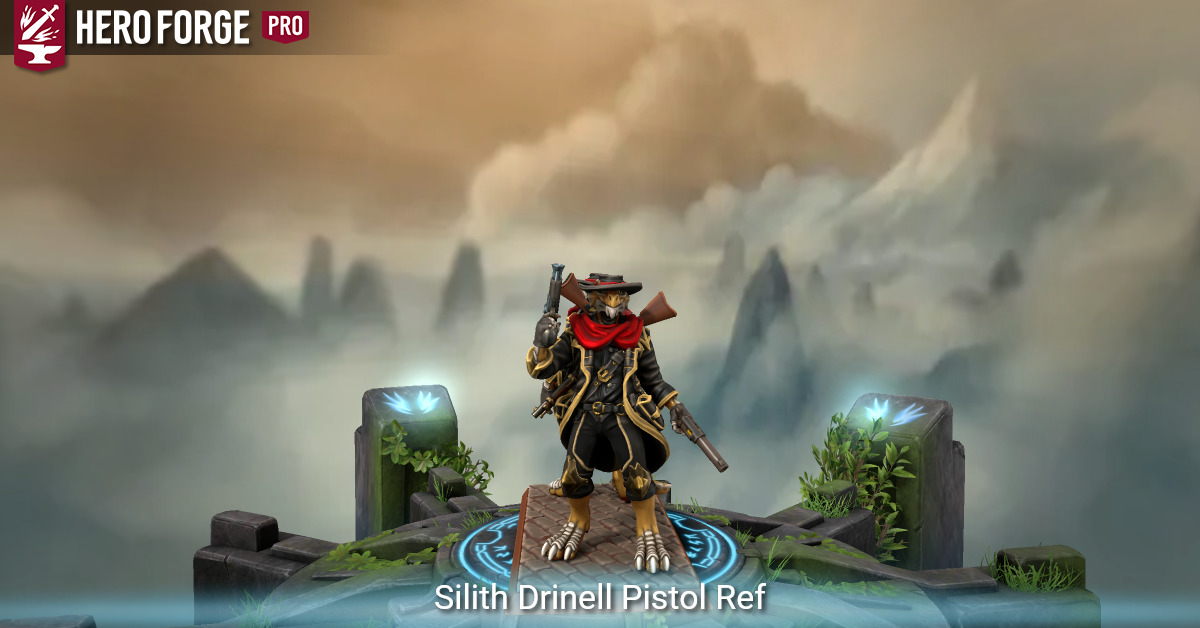 Silith Drinell Pistol Ref - made with Hero Forge