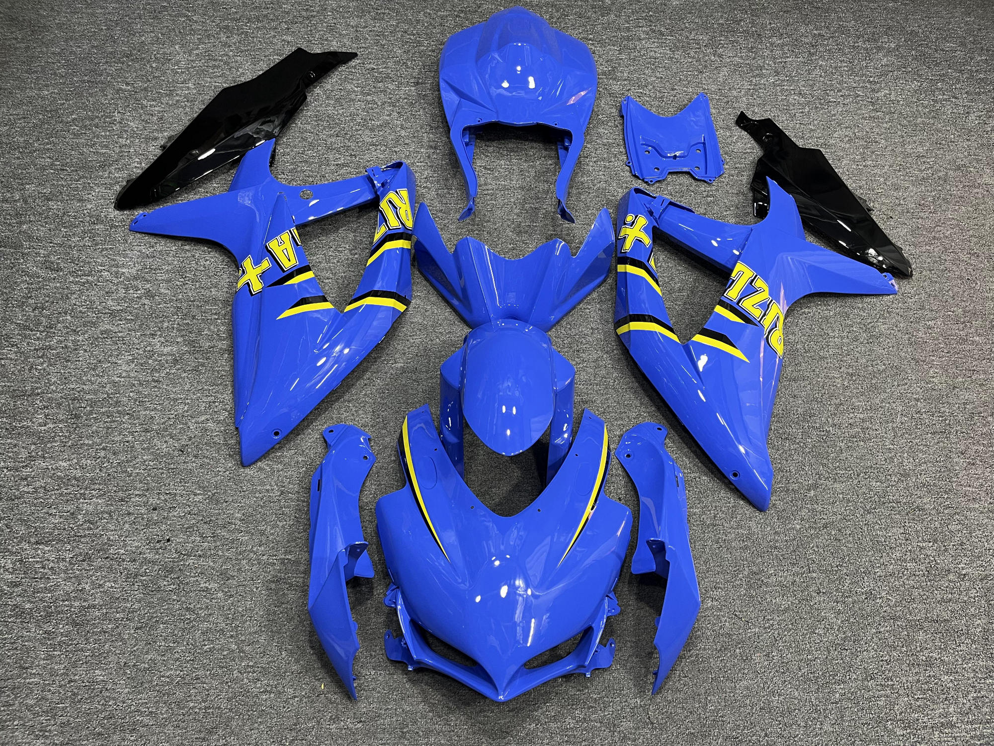 Gloss Blue & Yellow – GSXR 600 – 750 08-10 RACE FAIRINGS – Monster Fairings