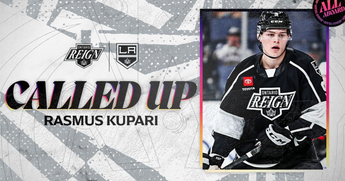 Ontario Reign | LA Kings Recall Forward Rasmus Kupari
