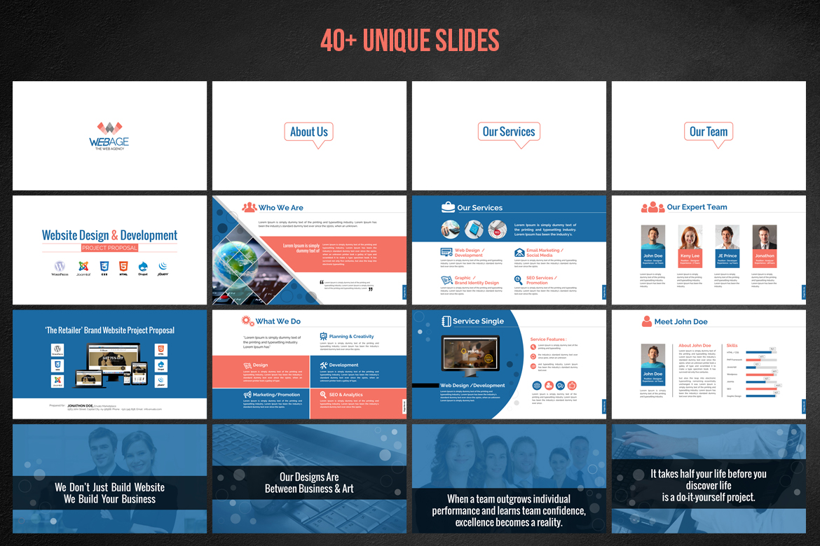 Web Design Development Project Proposal PowerPoint Template